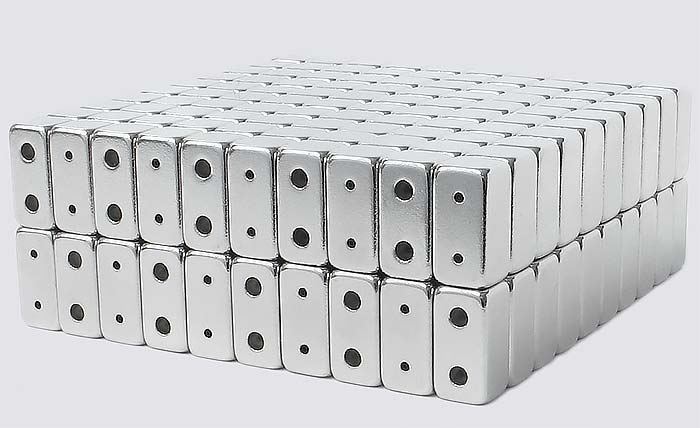 6mm x 12mm 2-Hole Magnetic CLASP Silver 100 sets | Super Holding Strength