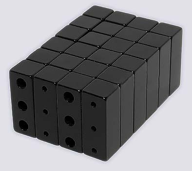 3 Hole Magnetic Clasp Black 12 sets | Super Holding Power