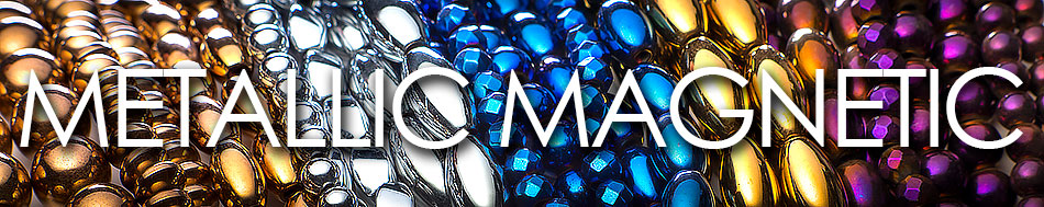 Silver, Gold, Copper, Blue & Purple Metallic Magnetic Hematite Beads
