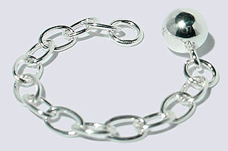 Sterling Silver Safety Chains with 5mm Ball