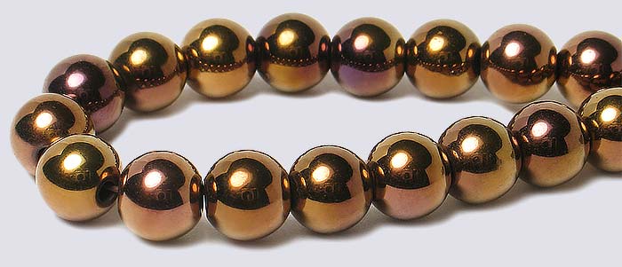 Copper Magnetic Beads - 6mm Round - (Incredible Color)