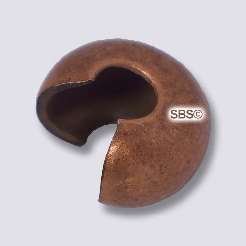 Crimp Cover 4mm Copper Antique (50)