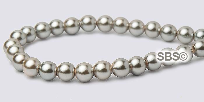 High Power Pearl Magnetic Hematite Beads 4mm Round - Champagne