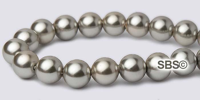 High Power Pearl Magnetic Hematite Beads 6mm Round - Champagne
