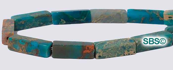 Impression Jasper Beads - 4x13 Rectangle | (Amazing Shape for Jewelry ...
