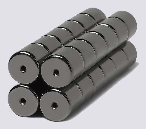 8mm x 8mm Magnetic Tube/Cylinder Jewelry Clasps Hematite Color - 12 sets