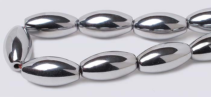 Silver Magnetic Beads - 6x12 Rice - (Incredible Shine)